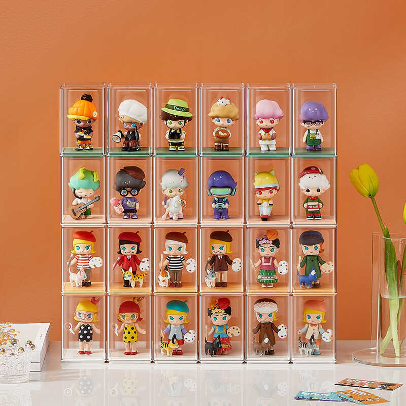A6 Acrylic 2 Figure Storage Cartoon Doll Bd Case Dust PS Model Garage ...