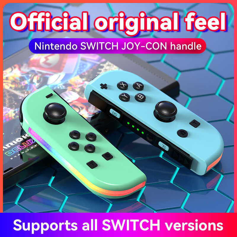 Joy Swiss RGB Light Game Controller Wireless Joycon For Nintendo Switch ...