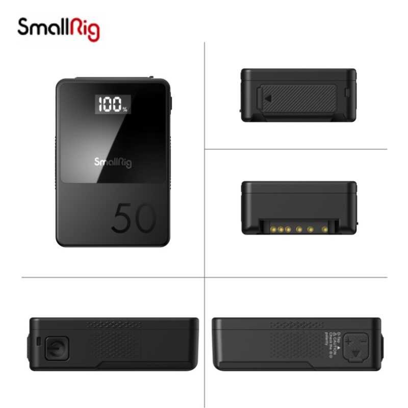 Vb50 Smallrig 14000Mah Mini V Mount Battery OLED Display Usb-C PD Fast ...