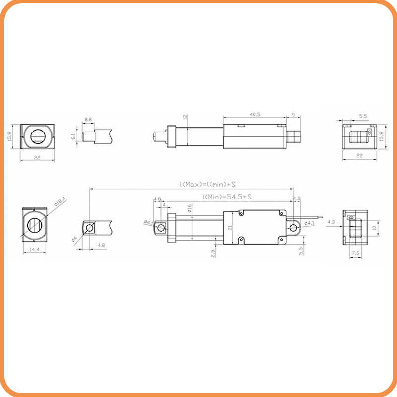 Micro Electric Push Telescopic Rod Remote Control Small DC Linear ...