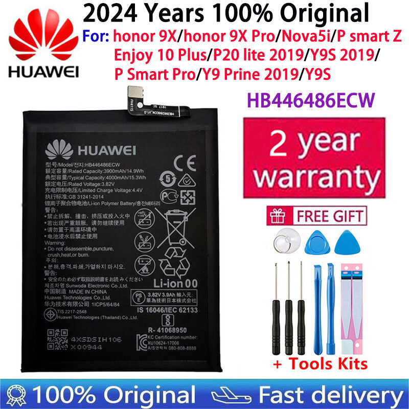 Original 3 9D Hb446486ecw Phone Battery For Huawei Y9 Prime/ P20 Lite ...