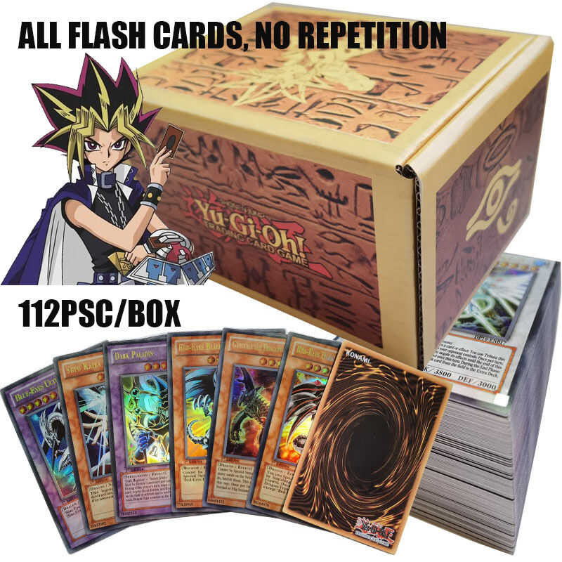 112Pcs/Box 々 Duel Monsters Yugioh Flash Cards English Trading Card Game ...