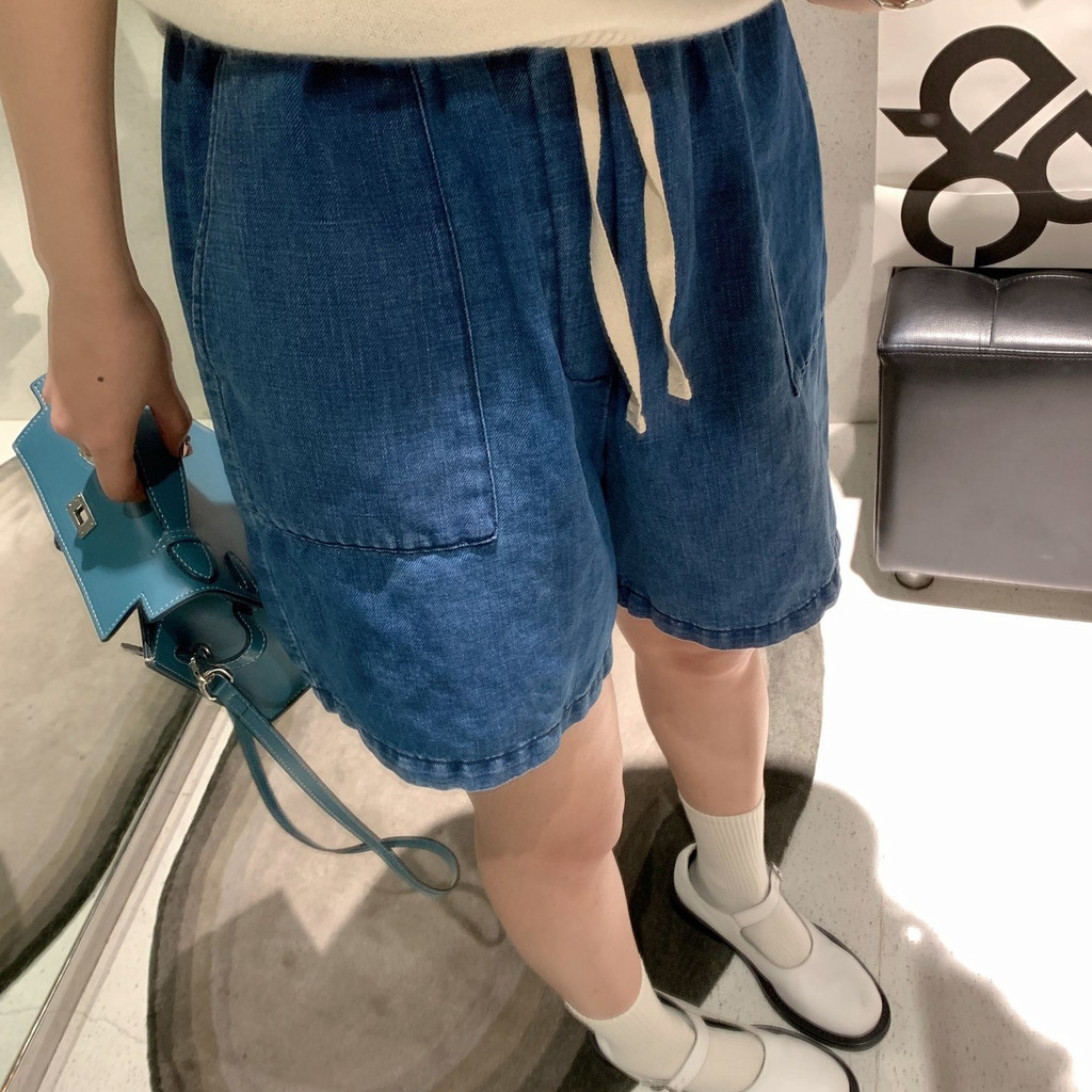 3, Japanese fabric linen denim shorts for women, spring and summer ...