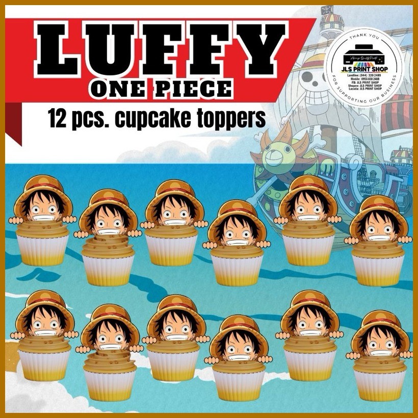 One Piece Luffy Cupcake Toppers (READY STOCK) | Shopee Philippines