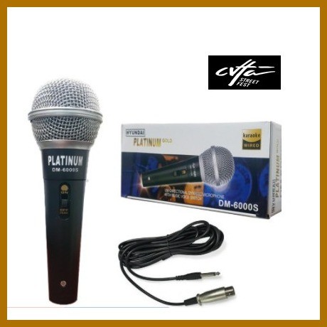 Hyundai Platinum Gold DM-6000S Dynamic Microphone (Black) | Shopee Philippines