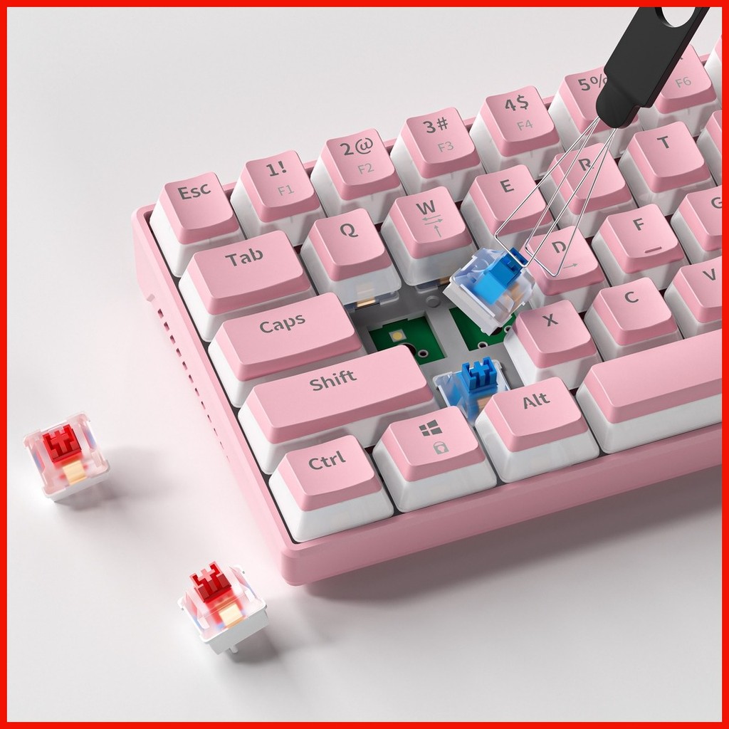 ZIFRIEND ZA616 Wired Keyboard Swappable RGB Backlit Pudding Keycaps ...