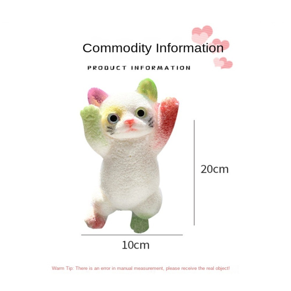 Slow Rebound cute Cat Figure Squeeze Toy Animal Cartoon Simulation Cat ...