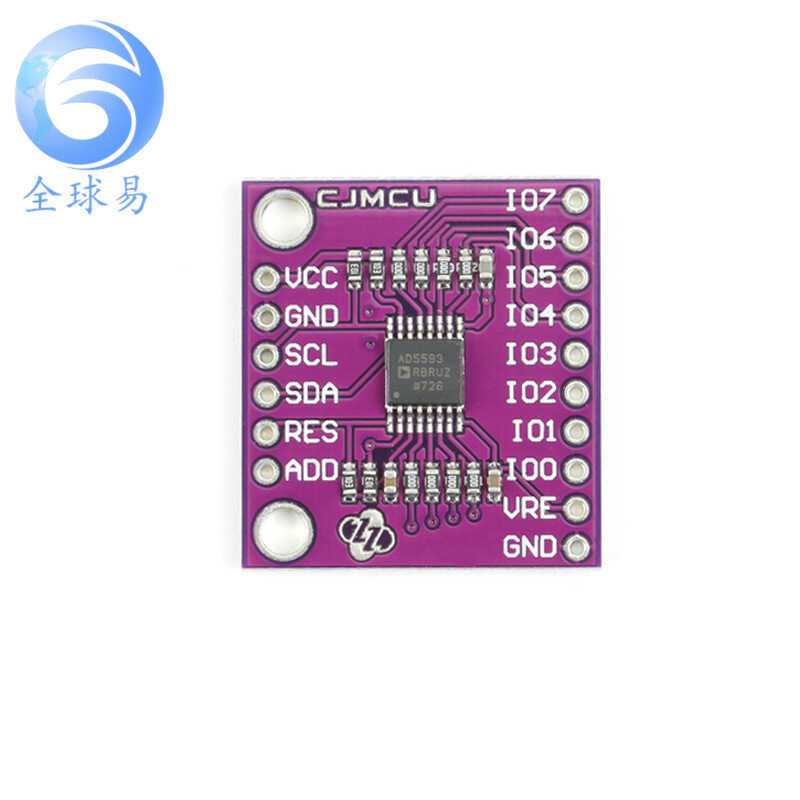 AD5593 converter module ADC/DAC can be configured with 12 bit analog-to-digital converter and 8 ...