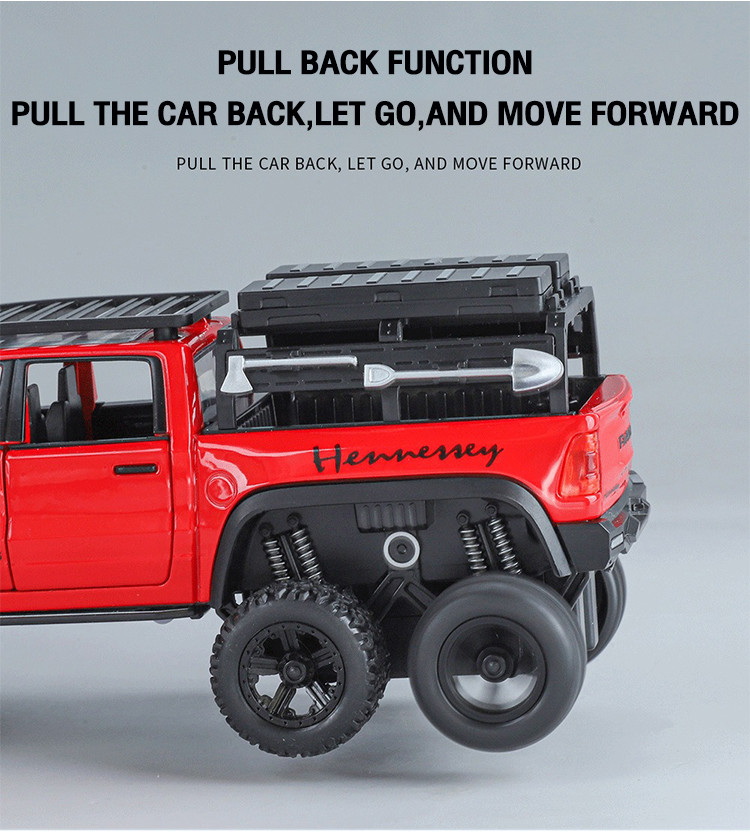 KLT 1:32 Dodge Ram Mammoth off-road 6*6 Diecast Model Car Alloy Cars ...