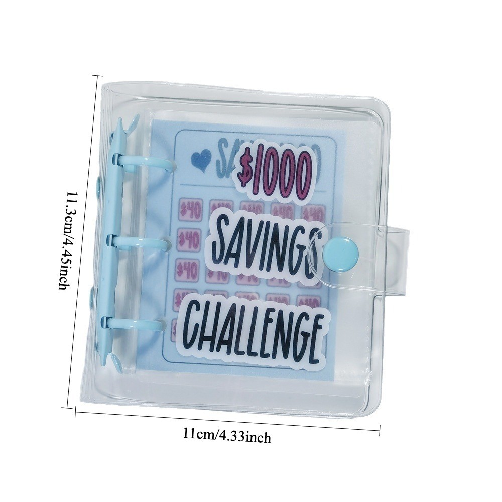 1000 Dollar Money Saving Challenge Binder , Mini Portable Cash Budget ...