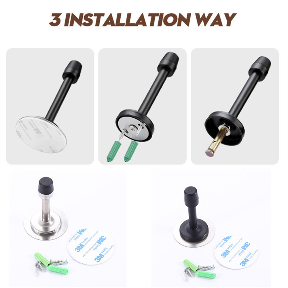 95/120mm Stainless Door Stopper Anti Collision Rubber Buffer with 3M ...