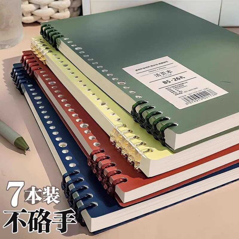 Loose leaf notebook, hand friendly, B5 detachable, notebook middle and ...