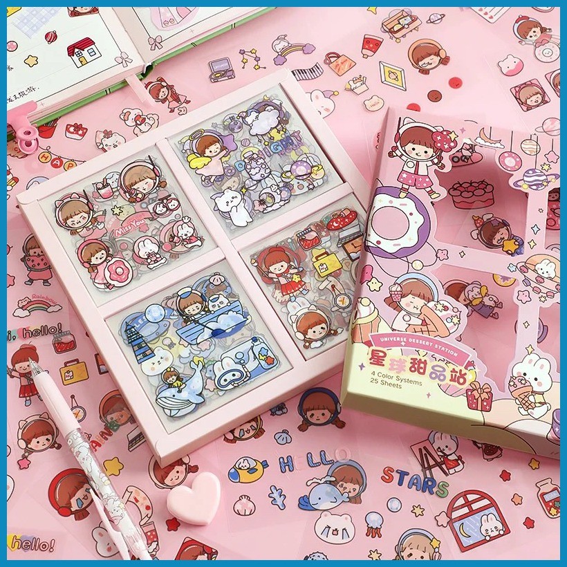 Momo Sticker Motif Sticker Paste Cartoon Cute Character Korea ...