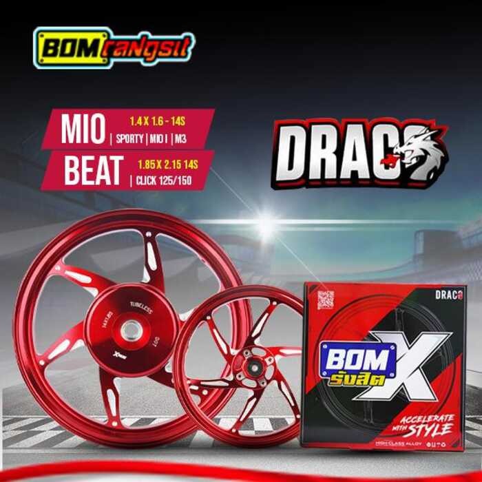 BOM RANGSIT BOMX DRACO - AEROX V1/V2/Mio Sporty/M3/Nmaxv1/V2/Click 125 ...