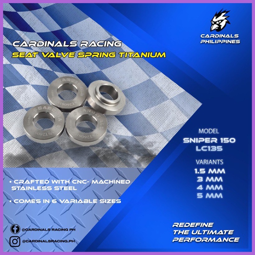 ⊕ ♚ CARDINALS RACING - SEAT VALVE SPRING TITANIUM | Shopee Philippines