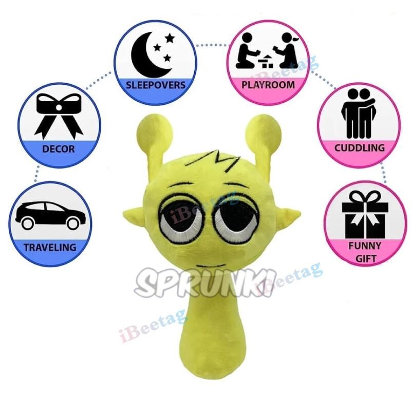 Sprunki Plush Toy Cartoon Stuffed Plushie Doll Raddy/Oren/Pinki/Brud ...