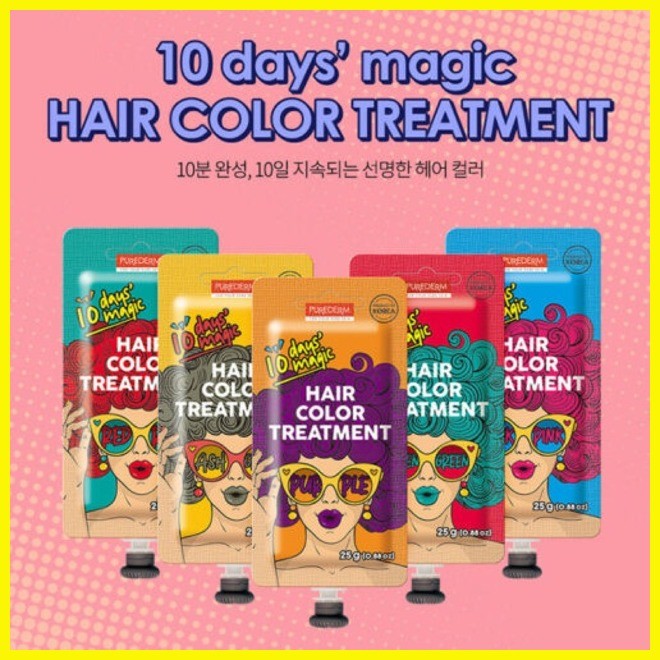 PUREDERM 10days' Magic Hair Color Treatment 25g 5 Color | Shopee ...