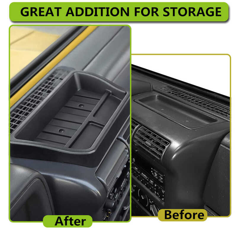 Upper Car Dash Panel Center Console Tray Dashboard Storage Box For Jeep ...