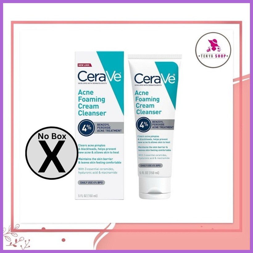 CeraVe Acne Foaming Cream Cleanser - 4% & 10%, 150 ml (Packaging May ...