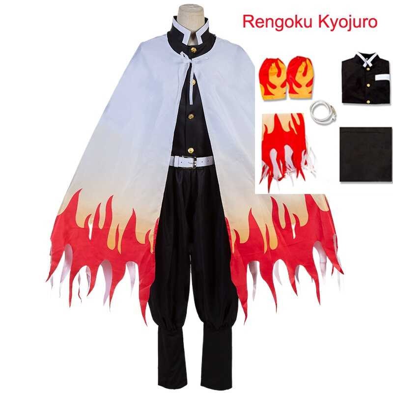 Train Anime Mugen Demon Slayer Rengoku Kyojuro Cosplay Costumes Kimetsu ...