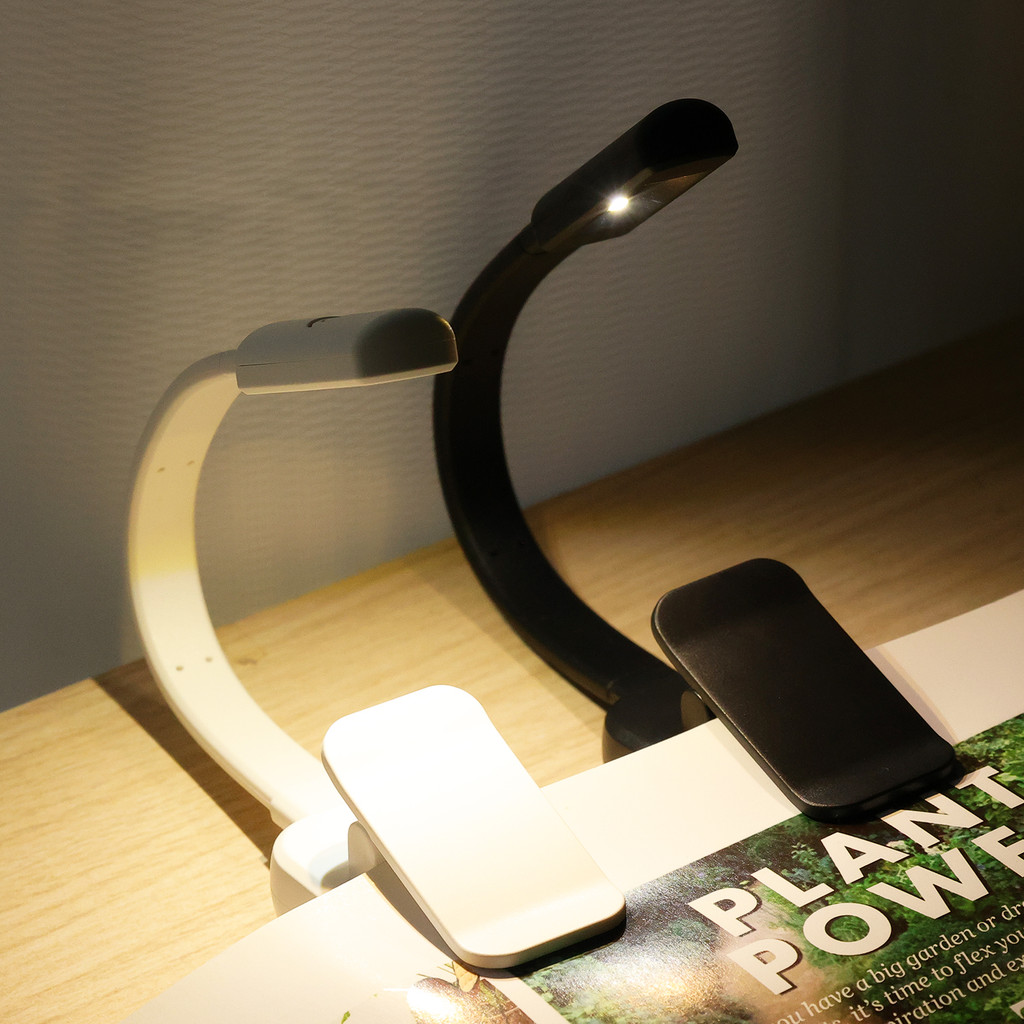 Portable Battery Powered Mini LED Book Clip Light - 3 Modes Adjustable ...