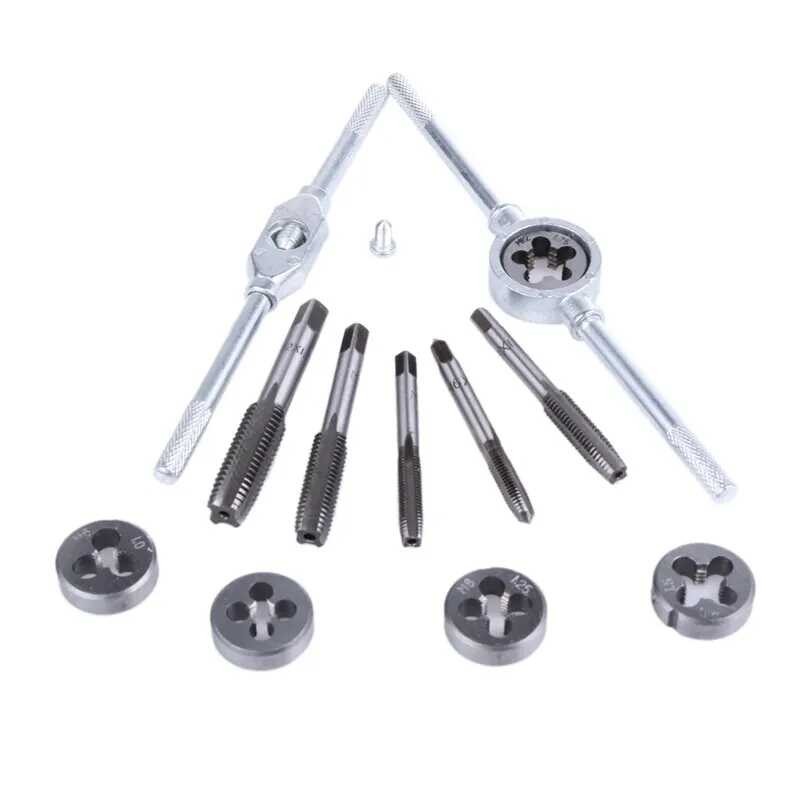 HSS Taps Dies Tap Plate Thread Set Multi-Spec Round Metric Wrench ...