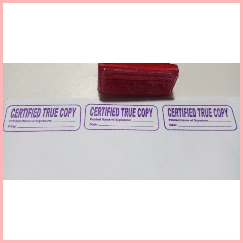CERTIFIED TRUE COPY STAMP MACHINE MADE | Shopee Philippines