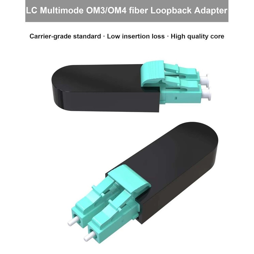 VANDESAIL Fiber Optic Multimode OM3 OM4 Adapter, Duplex LC Connector Loopback Adapter para sa ...