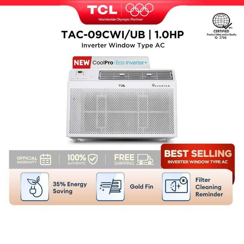TCL 1.0 HP Eco Inverter Window-Type Air Conditioner - Tac-09Cwi/Ub ...