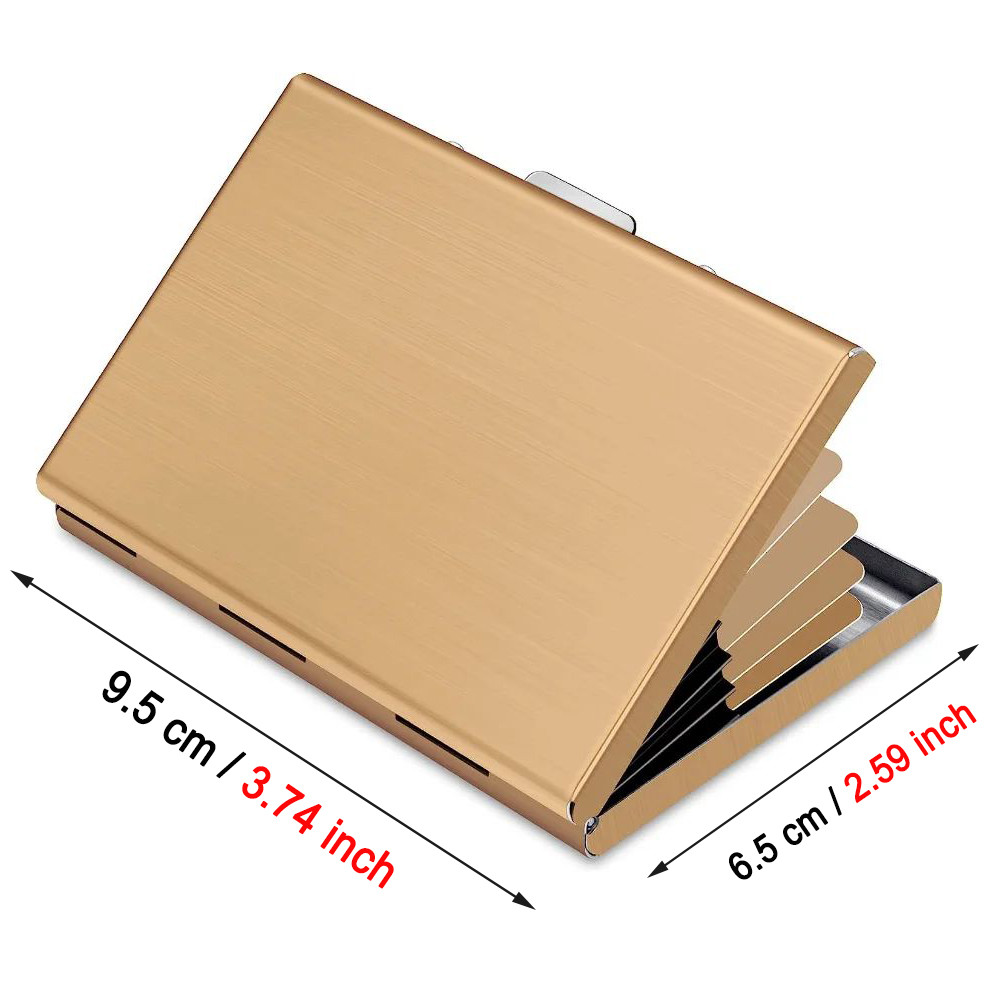 Card Holder Wallet Minimalist Slim Metal RFID Blocking Card Protector ...