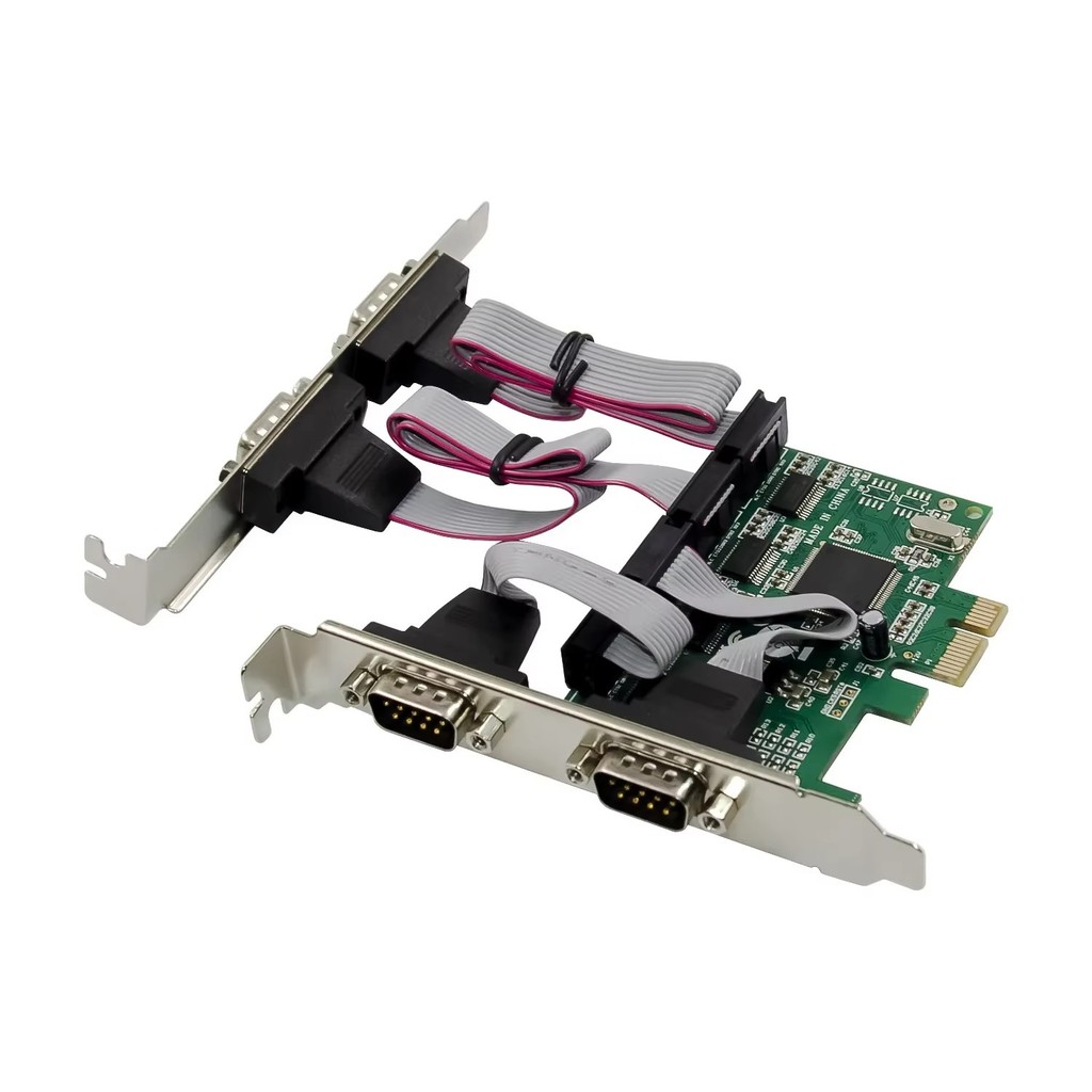 PCI express 4 ports Serial PCIe x1 Card Multi RS232 DB9 COM port to ...