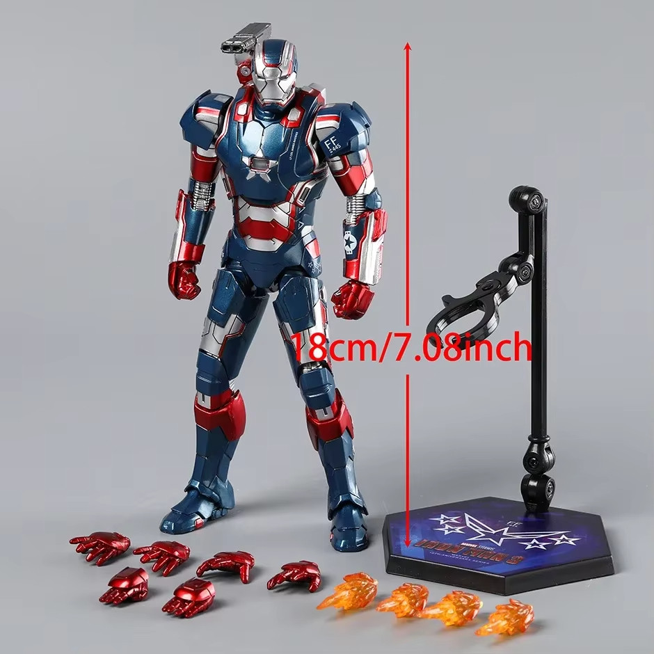 ZD Toys War Machine Iron Patriot MK1 Avengers Marvel Model Action ...