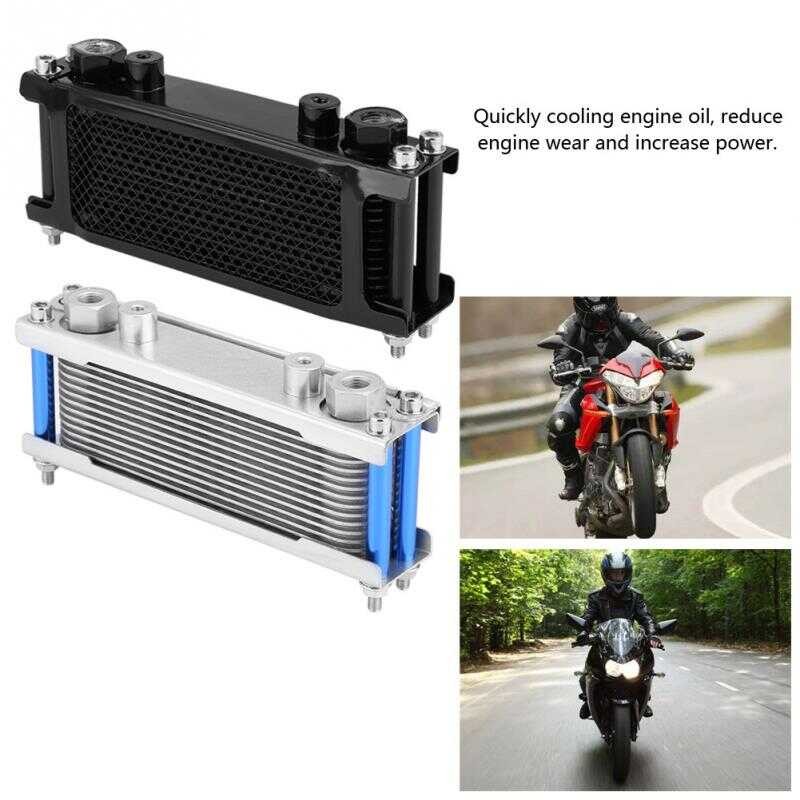 LY Universal Upgrade Aluminium Motorcycle Engine Oil Cooler Radiator ...