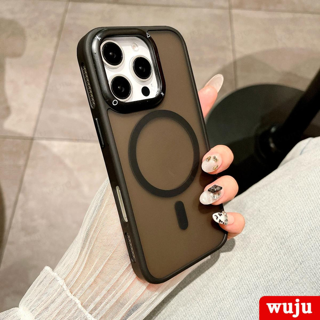 WUJU Luxury Clear Shockproof Matte Case For Magnetic Wireless Charging Case Compatible For ...