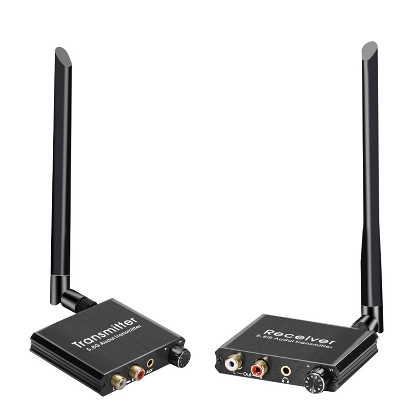 50M 5.8G Wireless Audio Sender Transmitter and Receiver 2.4G Wireless ...