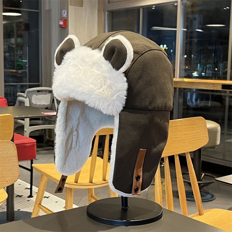 Bomber Hat Men Women Thick Warm Windproof Hat Fashion Winter Earflap ...