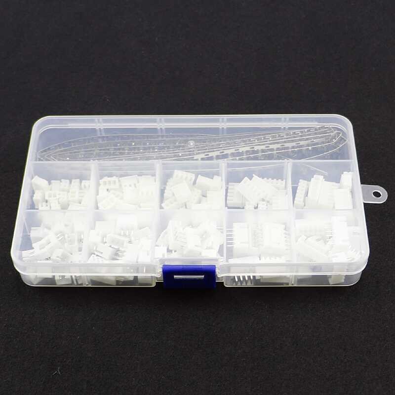 2.54mm 350Pcs XH2.54 2p 3p 4p 5p 6 Pin Connector Plug+Straight Needle+Terminal Socket Header ...