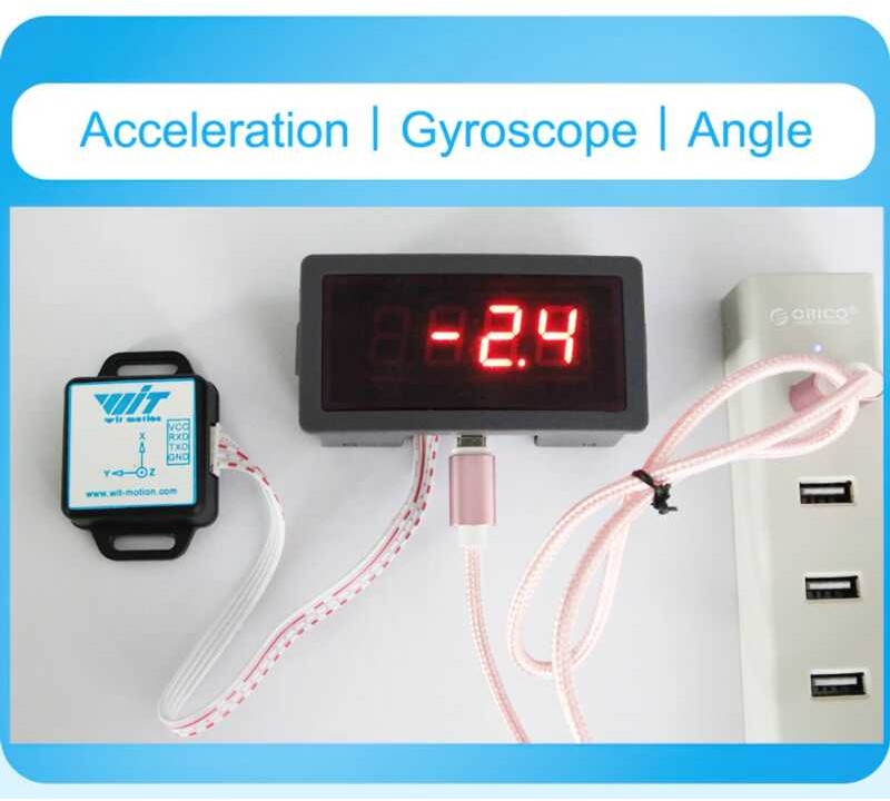 LED Acceleration display Sensor Angle Digital Tube 4-digit digital ...