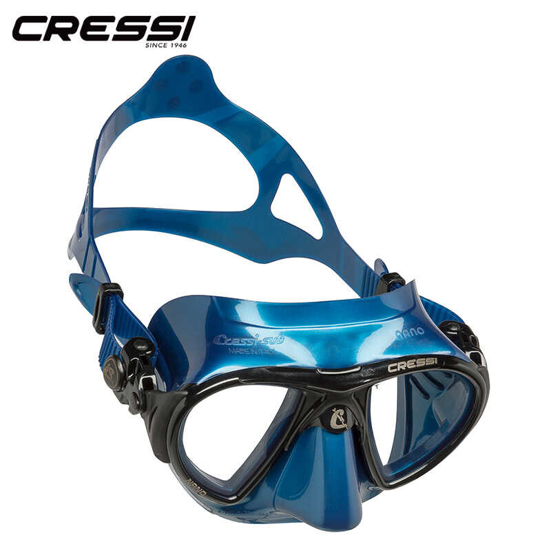 Cressi Nano Ultra Low Volume Free Diving Tempered Glass 2 Window ...
