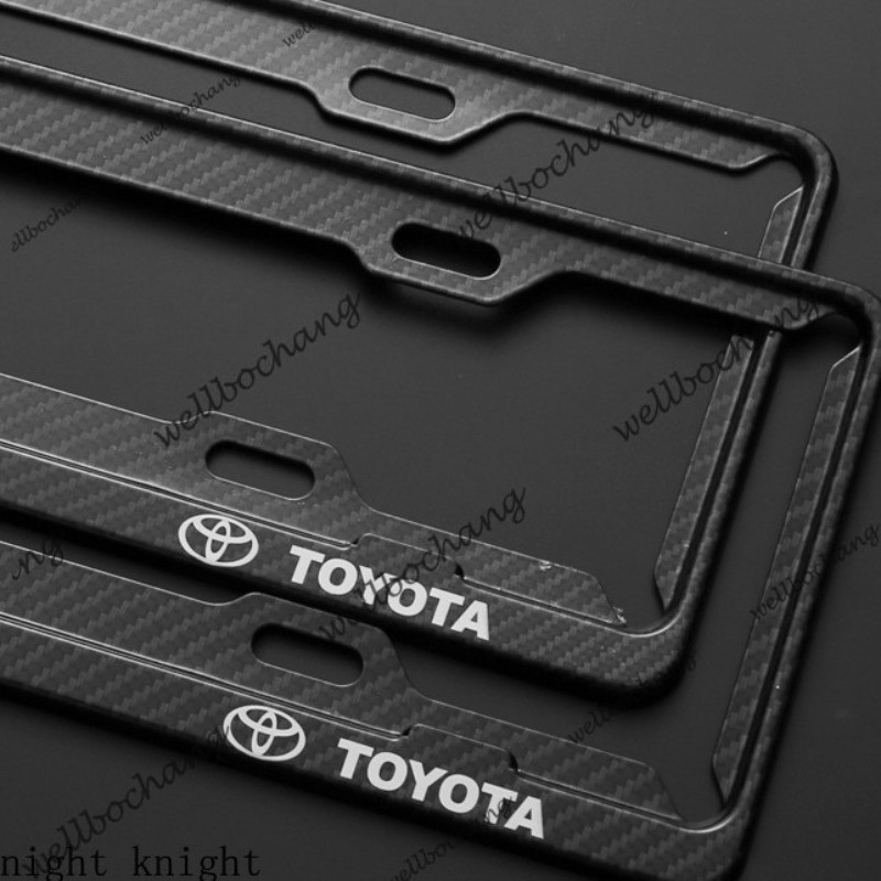 Toyota Carbon Fiber Pattern License Plate Protection Frame Suitable for ...