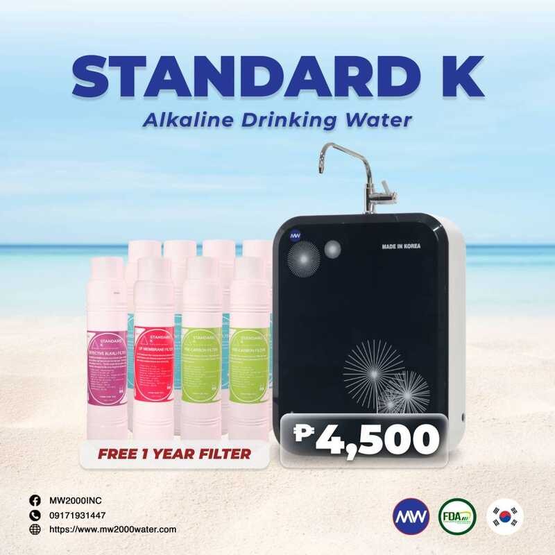 Standard K Alkaline Bottler Less Water Purifier Non-Electric Water ...