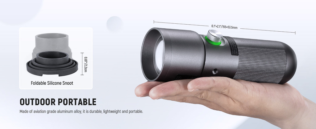 NEEWER FL10 BASICS Photography Flashlight with 4 Colors/20 Gobo Filters ...