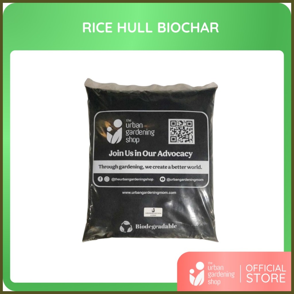 ♑ THE URBAN GARDENING SHOP 8-liter RIce Husk Biochar (Carbonized Rice ...