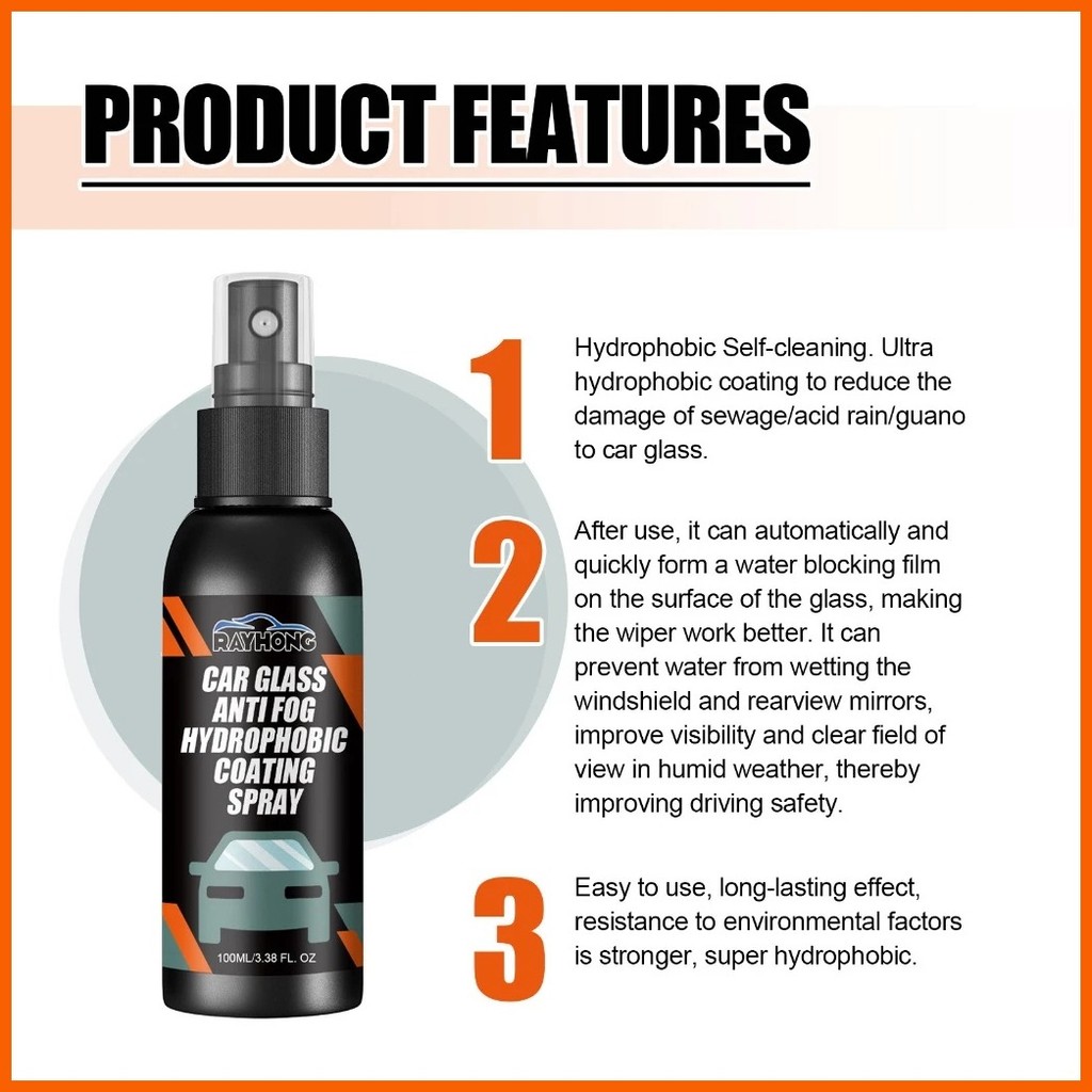 Rayhong Car Glass Anti Fog Hydrophobic Agent Car Hydrophobic Windshield ...