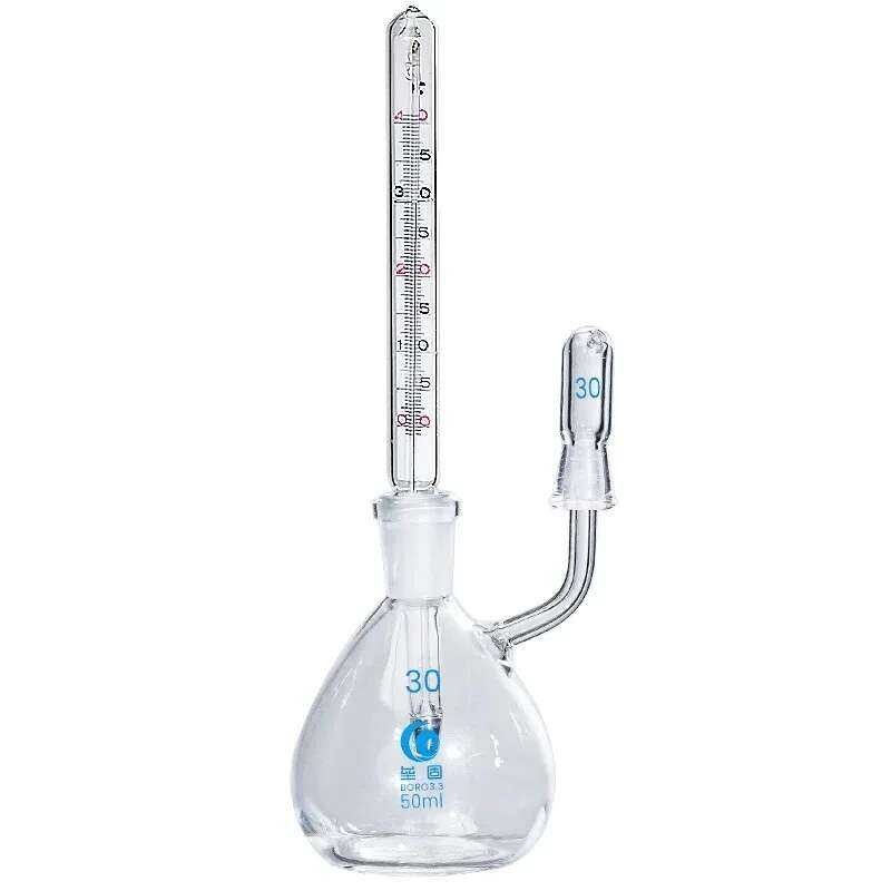 50Ml W 25Ml Lab Glass Pycnometer With Thermometer Specific Gravity ...