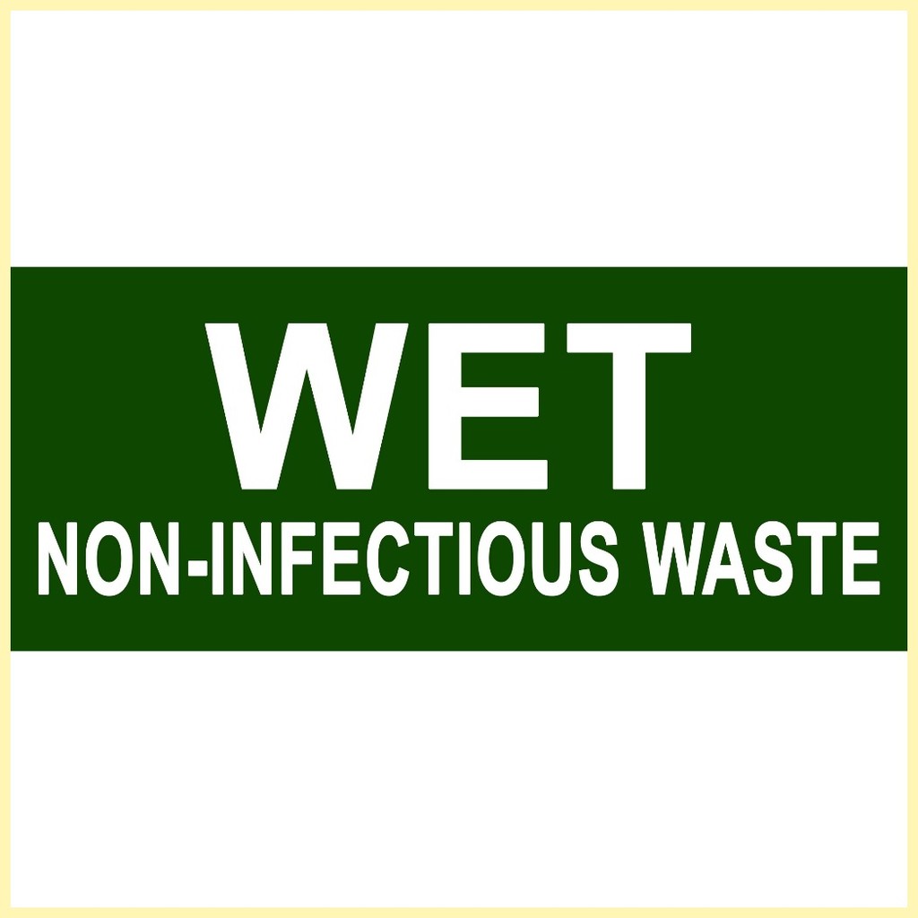 ⋸ SIGN INFECTIOUS AND NON INFECTIOUS WASTE BIN LABEL SIGNAGE PVC TYPE ...