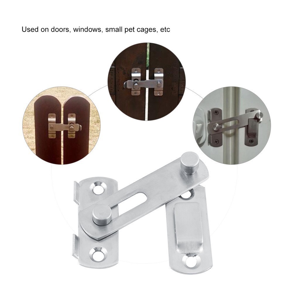Stainless Steel Hasp Latch Lock for Sliding Door Lock Heavy Duty Chain ...