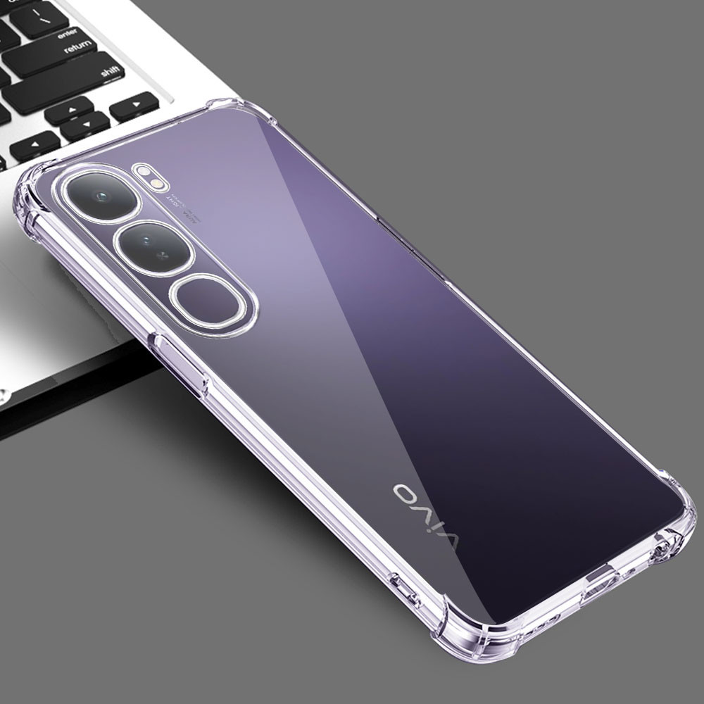 For Vivo Y19S Case Clear Shockproof Airbag TPU Silicone Soft Phone Case ...