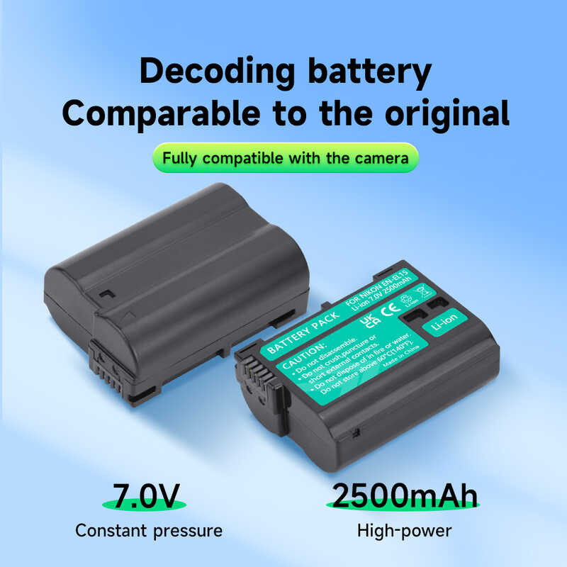 ㄖ 2500Mah En-El15c El15c EN El15 + Battery Charger Case Para Kay Nikon Z5, Z6, Z6 Ii, Z7, Z7ii ...