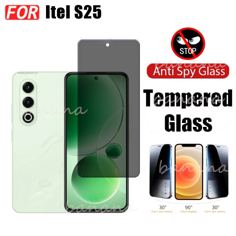 Itel S25 Anti-Spy Tempered Glass for Itel A50 A50C A70 S24 S23 Privacy Screen Protector 3 in 1 ...